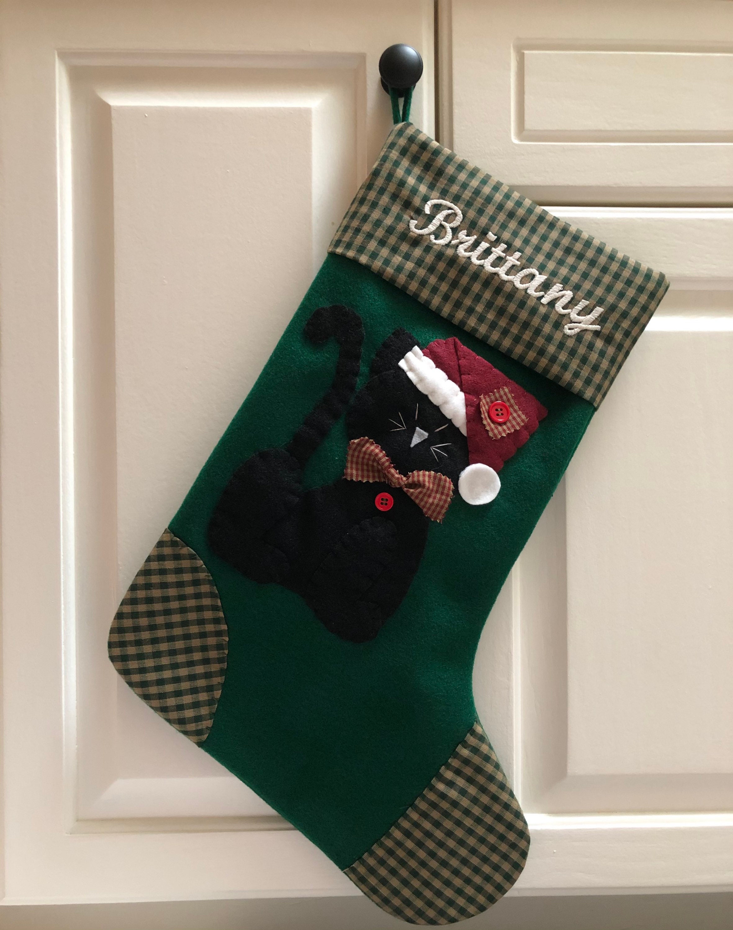 Cat Stocking Cat Christmas Stocking Stocking for Cat | Etsy