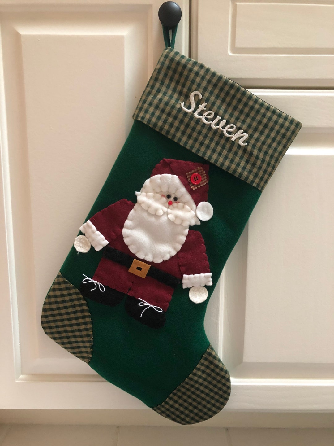 Santa Stocking, Stocking With Santa, Stocking for Boy, Stocking for ...