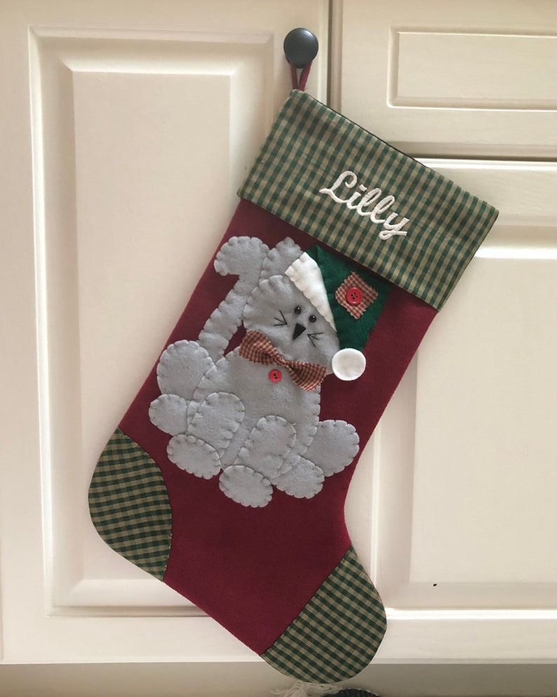 Cat Stocking Cat Christmas Stocking Stocking for Cat - Etsy