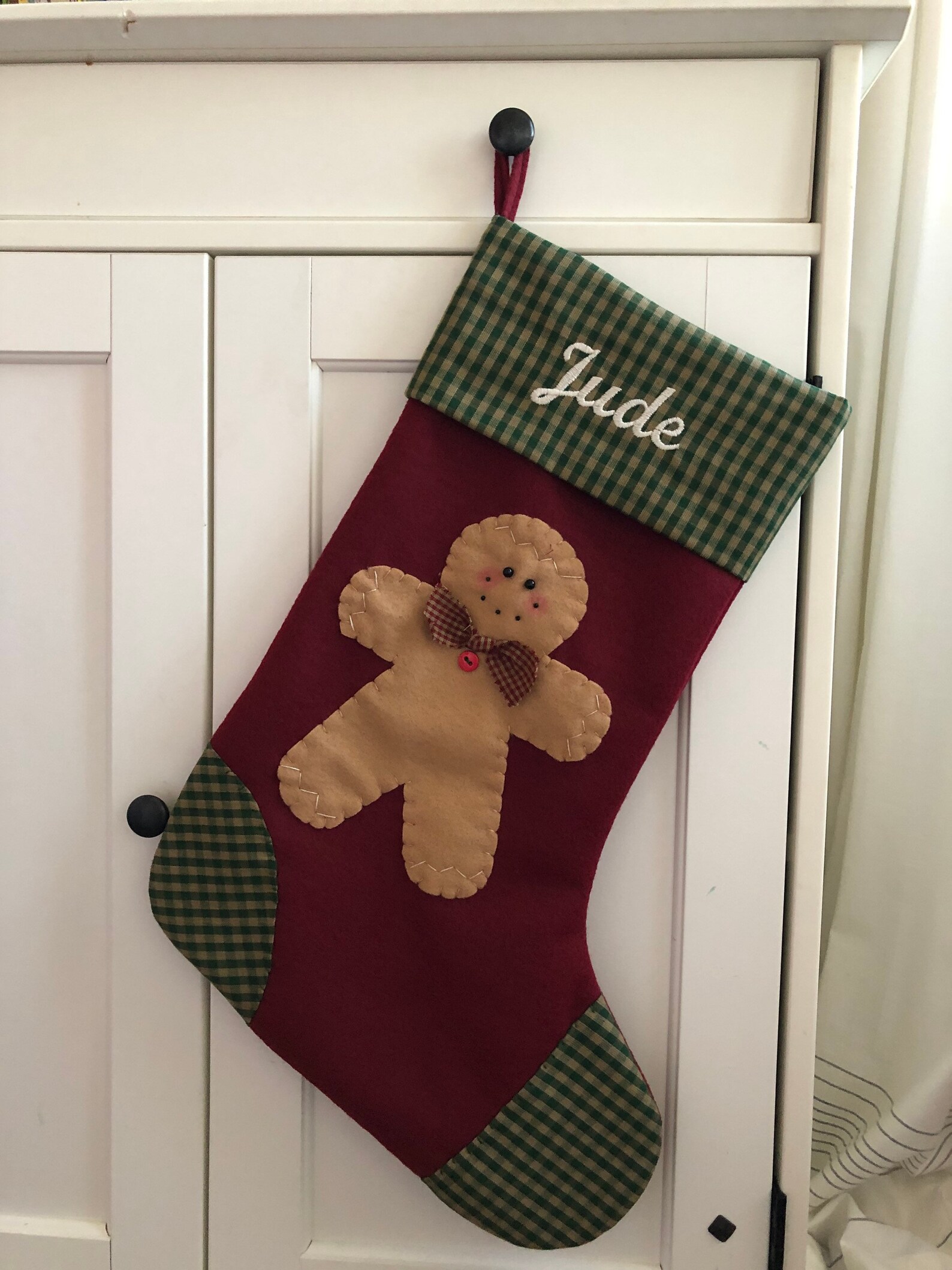 Gingerbread Man Stocking Gingerbread Stocking Stocking With - Etsy