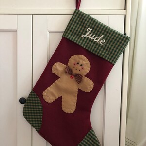 Gingerbread Man Stocking, Gingerbread Stocking, Stocking With ...