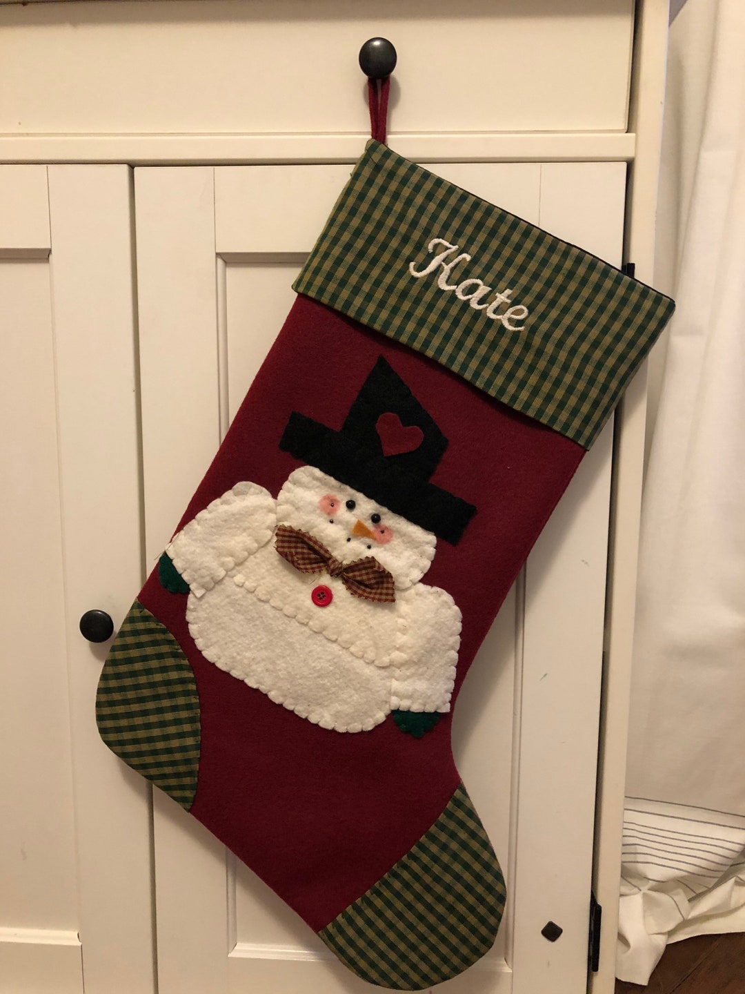 Snowman Stocking, Christmas Stocking With Snowman, Stocking for Boy ...