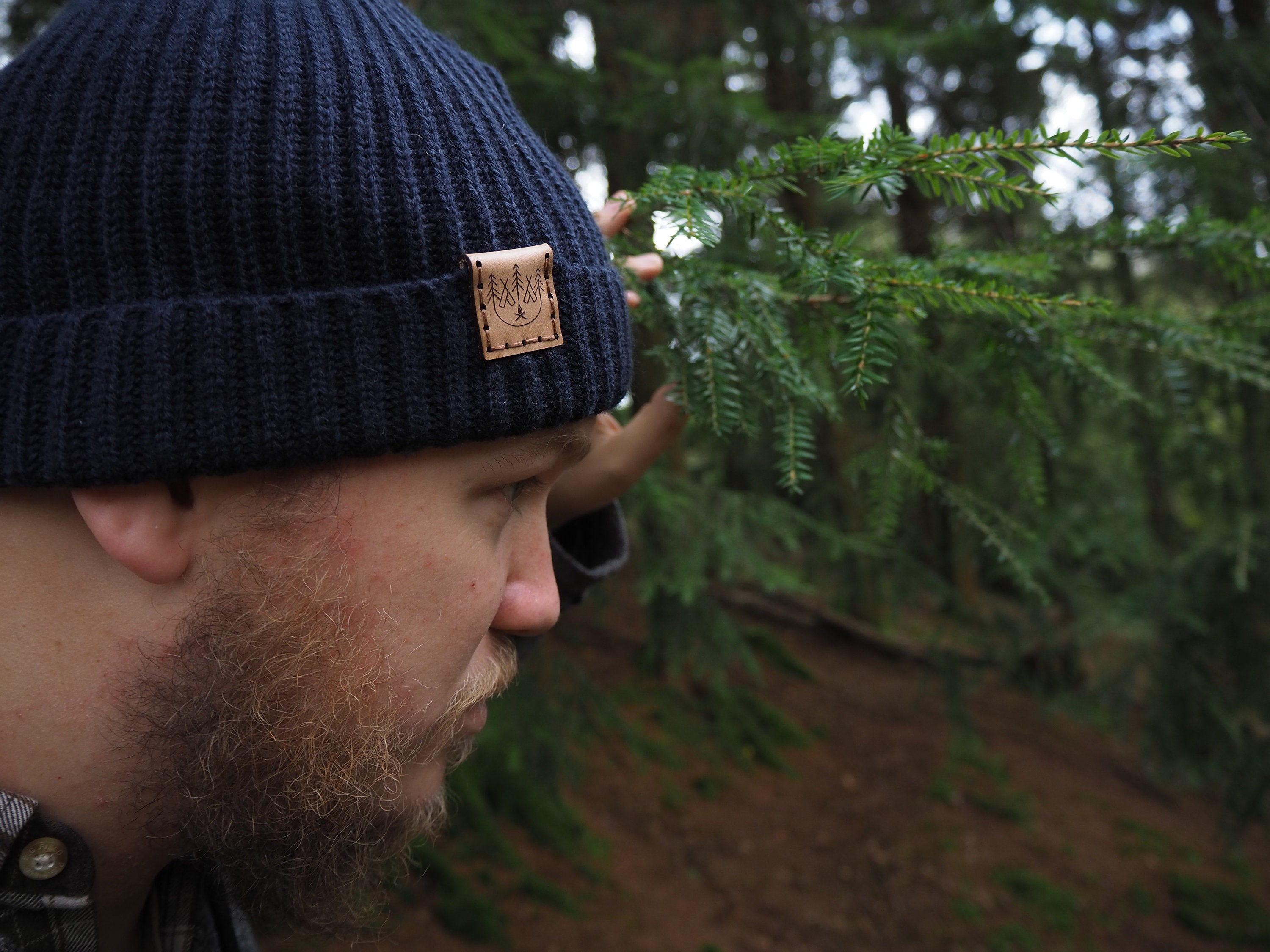 Outdoorsy Trawler Hat Leather Patch Woolly Hat Camping Patch - Etsy