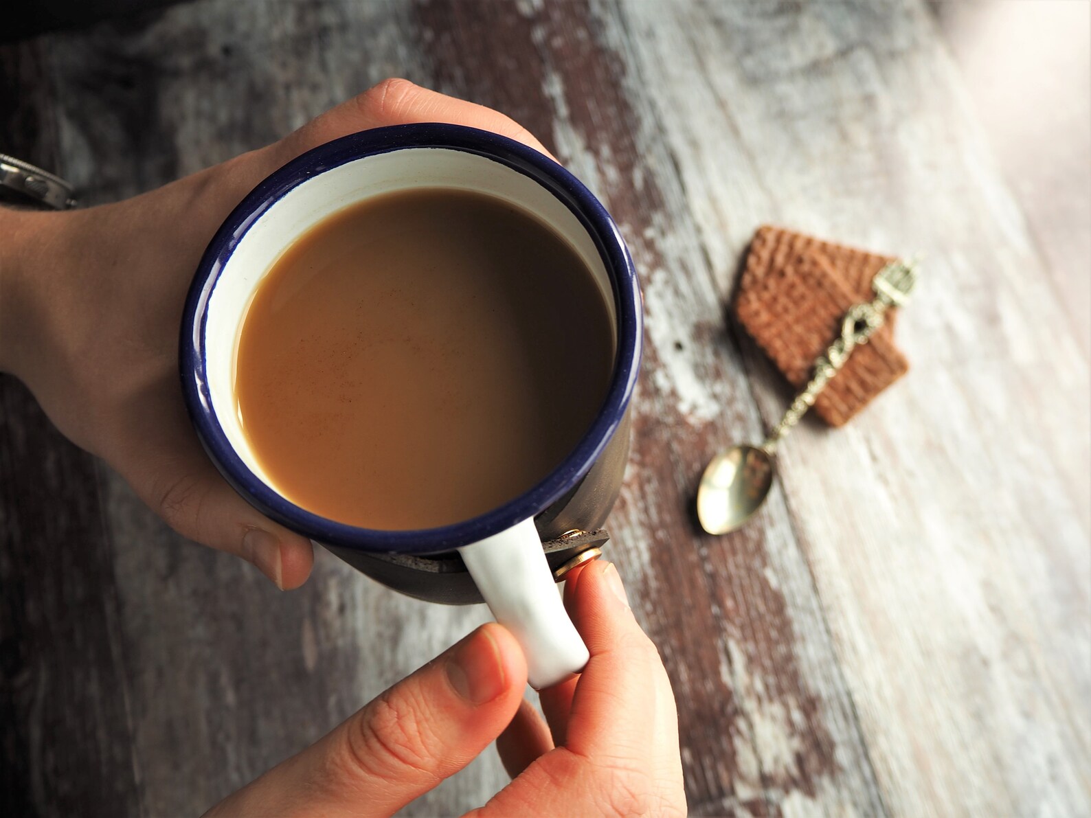 Custom Leather Sleeve Enamel Mug - Etsy