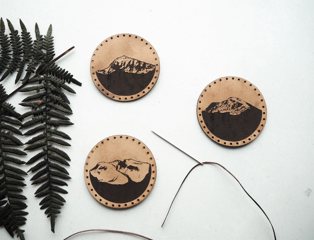 British Mountain Leather Patch: Snowdon, Ben Nevis, Scafell Pike - Etsy