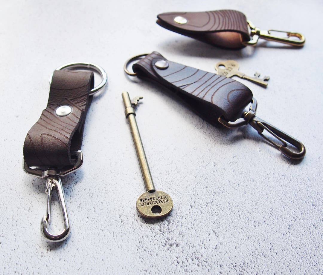 Personalized Topography Leather Key Fob: Mountain Hiking Gift - Etsy