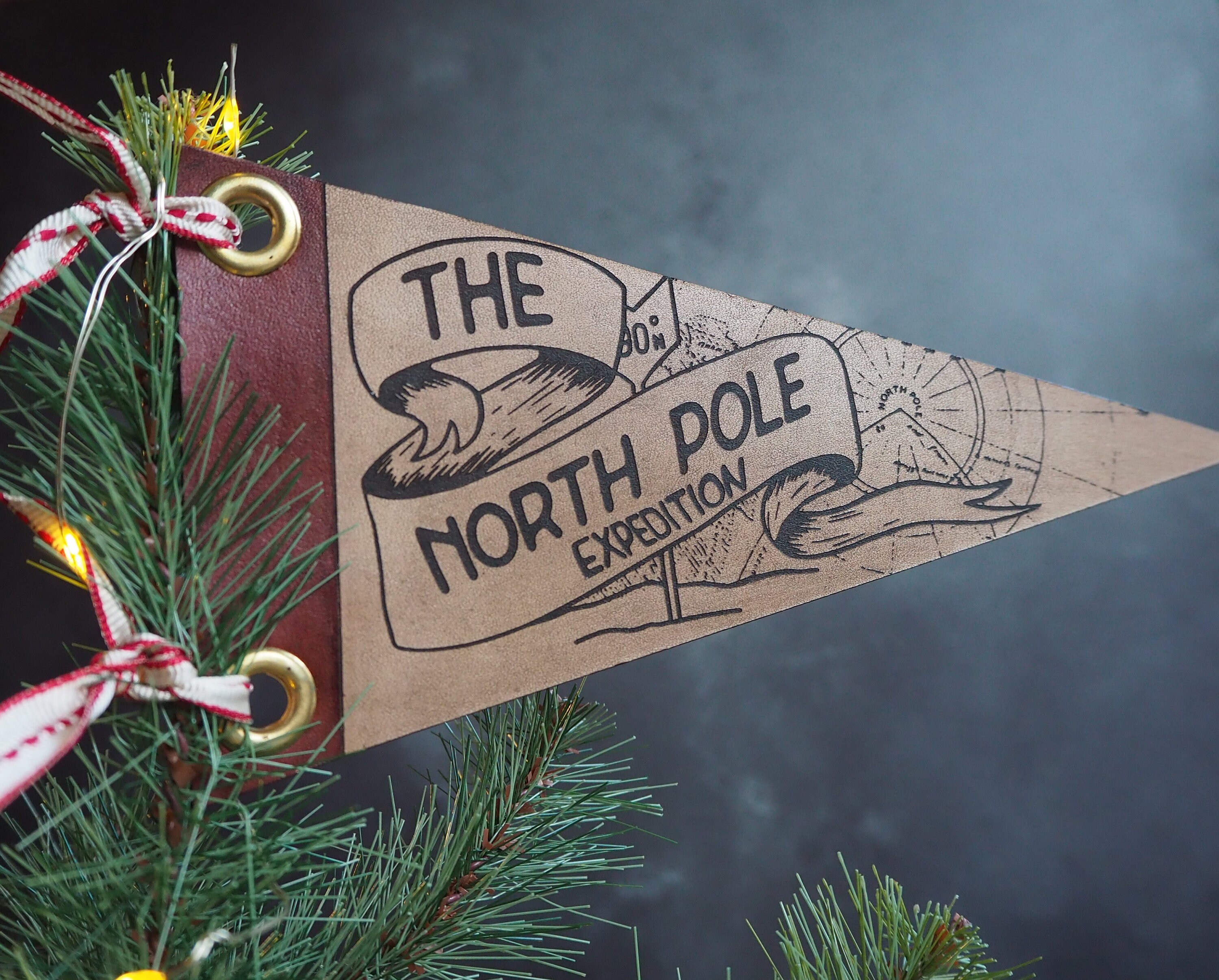 Pennant Christmas Tree Topper North Pole - Etsy
