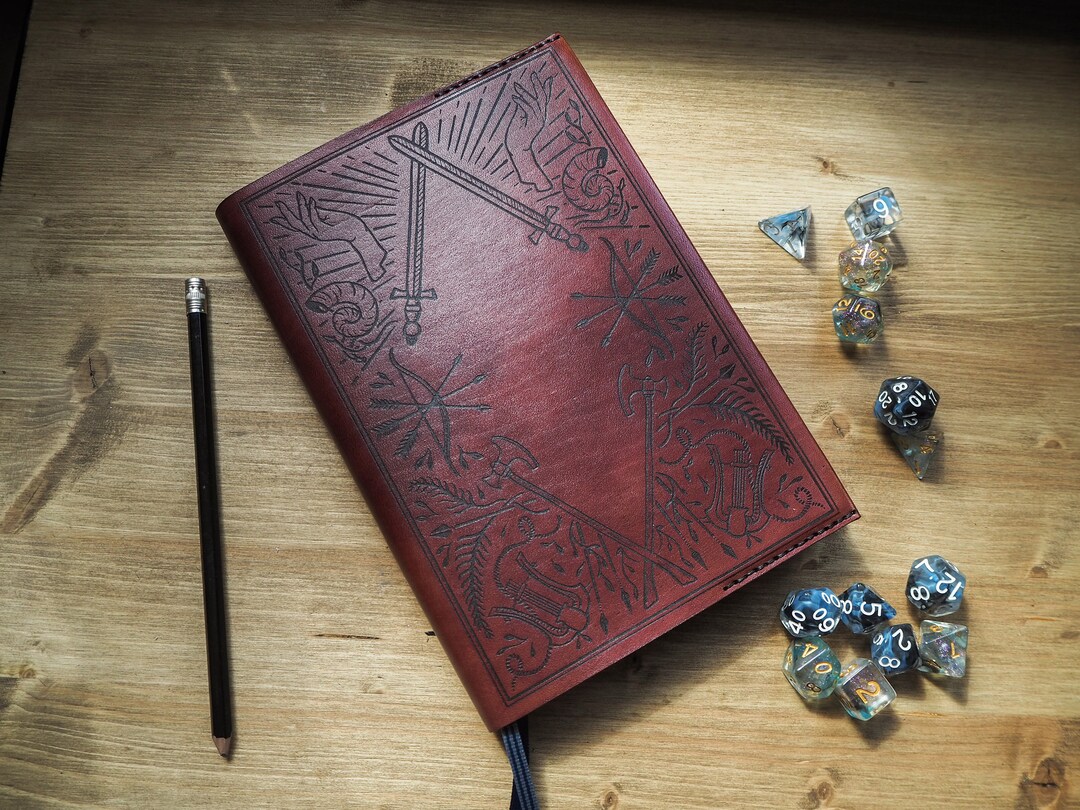D&D Leather Notebook Cover A5, the Dungeoneers Tome - Etsy