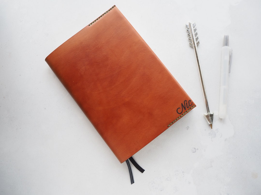 Monogrammed Journal Cover in Leather - Etsy