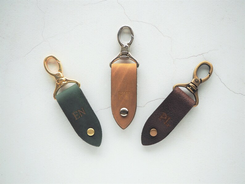 Personalised Leather Key Fob Custom Leather Keyring Swivel - Etsy