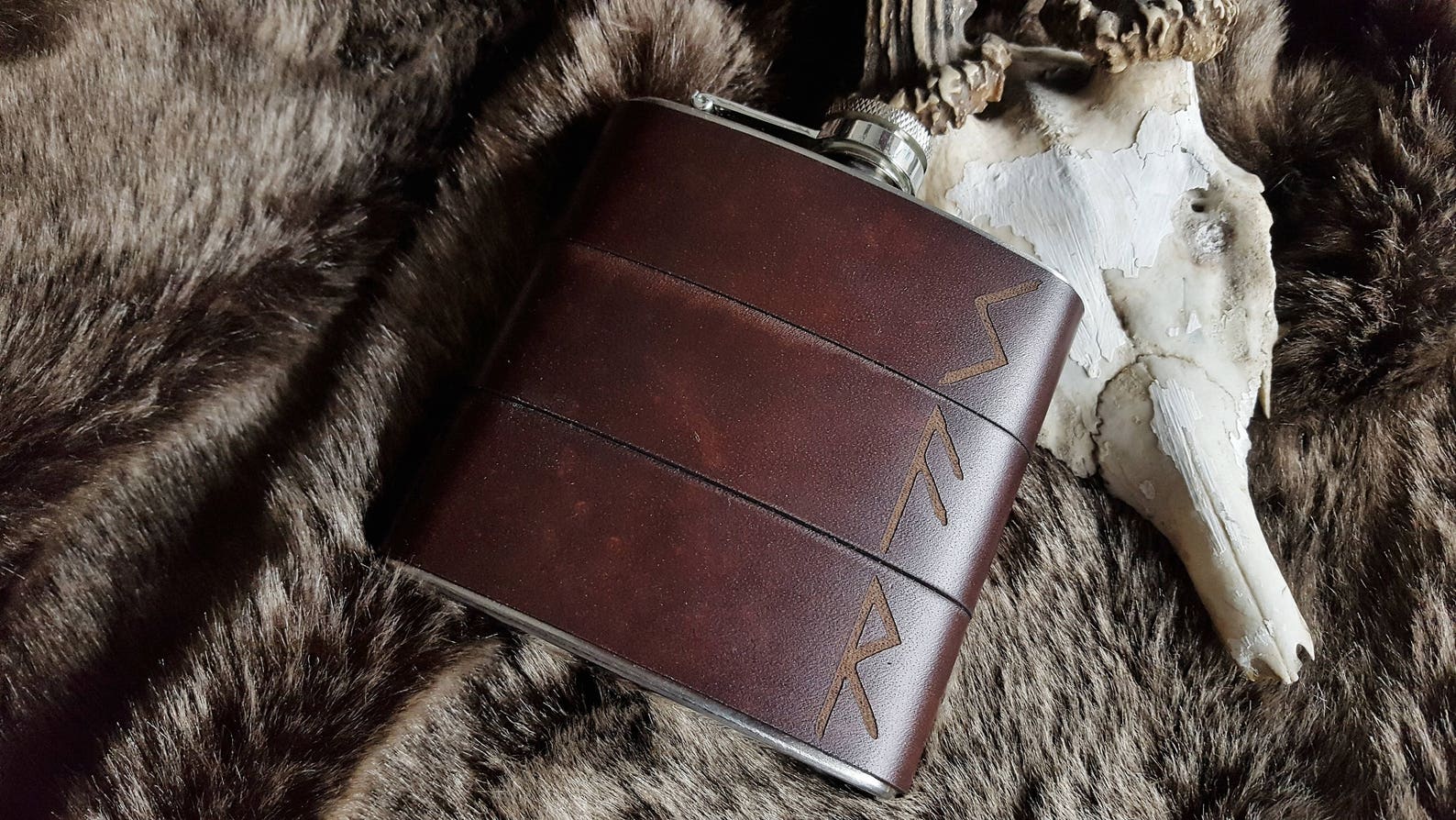Norse Rune Hip Flask Custom Pagan Flask Personalised Viking | Etsy