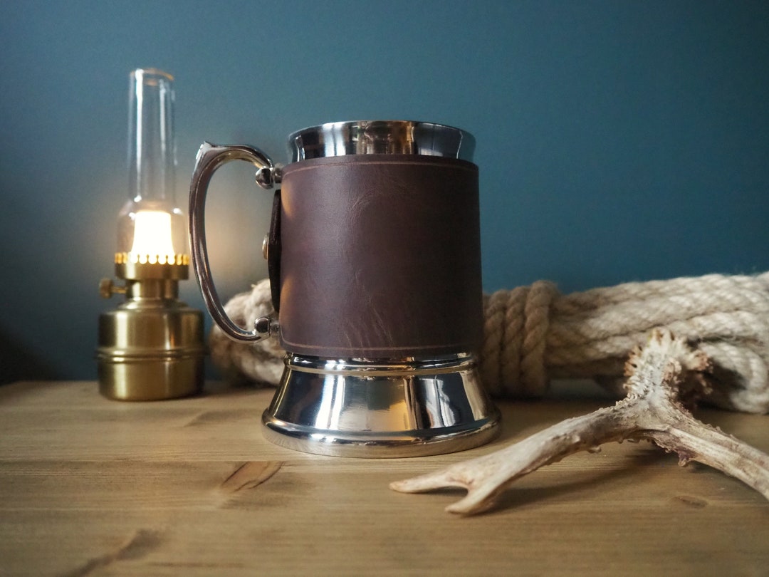 Leather Tankard With Removable Cover - Etsy UK