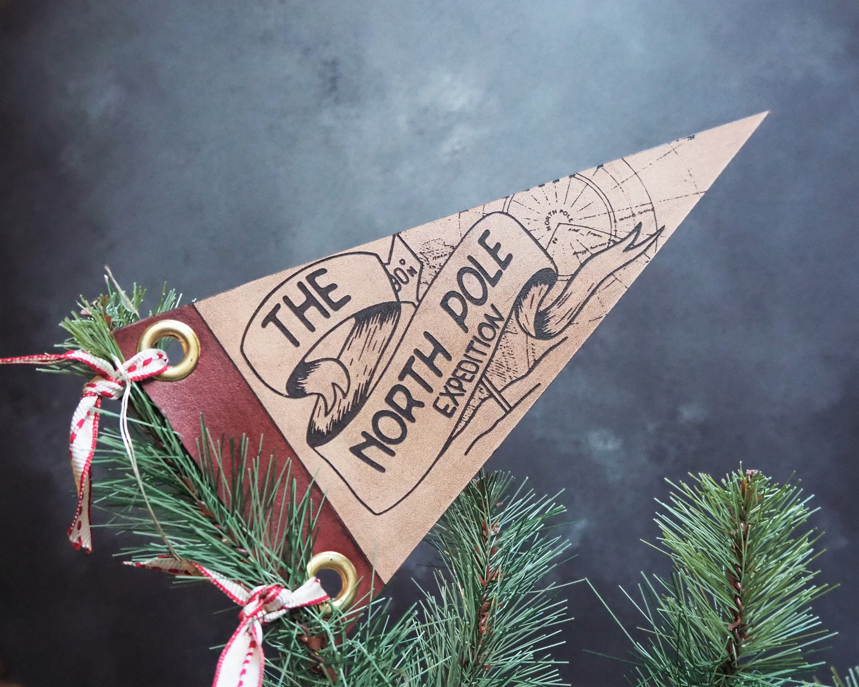 Pennant Christmas Tree Topper North Pole - Etsy