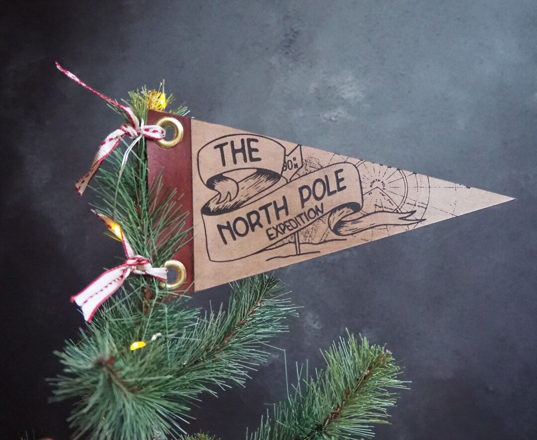 Pennant Christmas Tree Topper - North Pole - Etsy