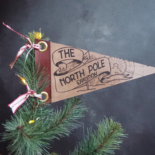 Pennant Christmas Tree Topper North Pole - Etsy UK