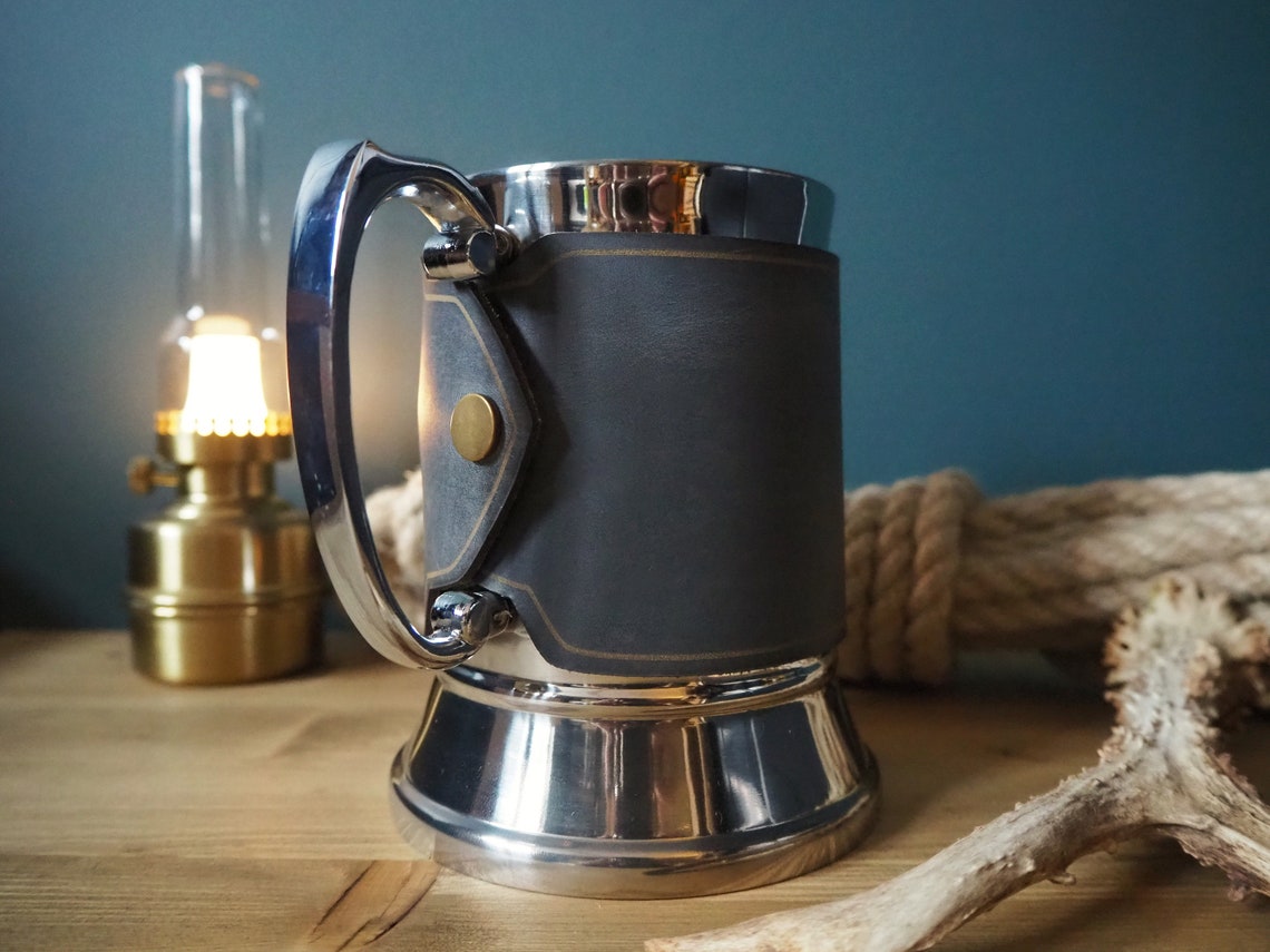 Leather Tankard with Removable Cover | Etsy