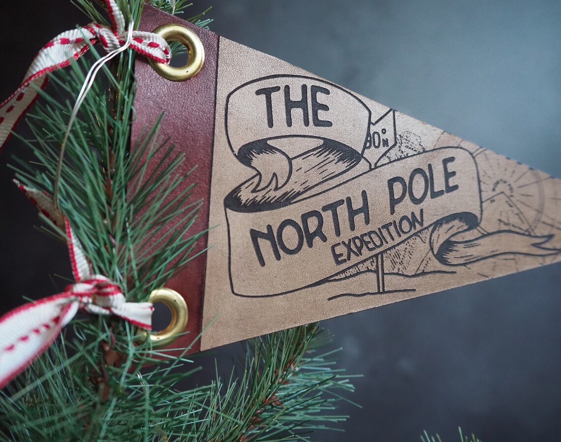 Pennant Christmas Tree Topper North Pole - Etsy