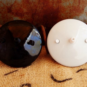 Porcelain Ceiling Canopy, Black Porcelain, White Porcelain, Pendant ...