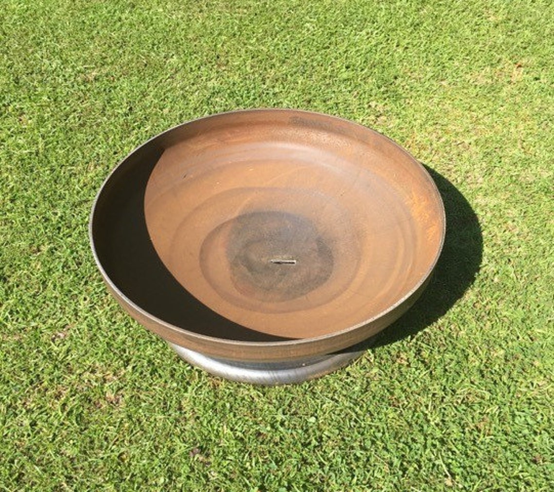 Fire Pit 30 Inch Shallow Straight Edge Including Fire Pit Lid - Etsy