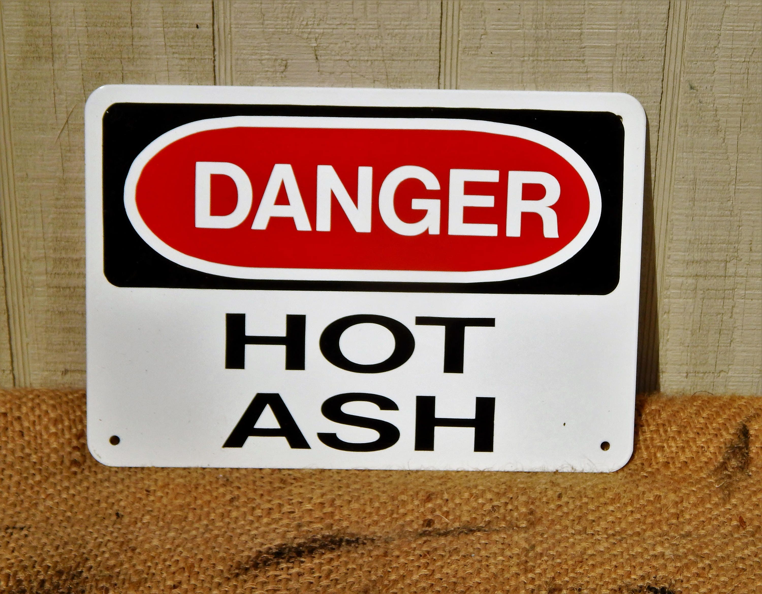 DANGER HOT ASH Vintage Metal Sign Metal Sign Vintage Metal | Etsy
