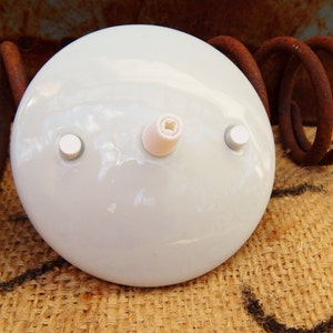 Porcelain Ceiling Canopy, Black Porcelain, White Porcelain, Pendant ...