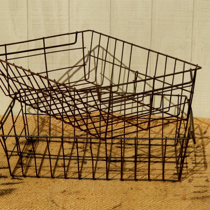 Rustic Wire Basket - Etsy