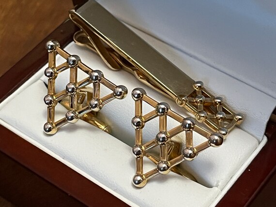 SWANK Matchstick Pyramid "Riviera" Goldtone and Silve… - Gem