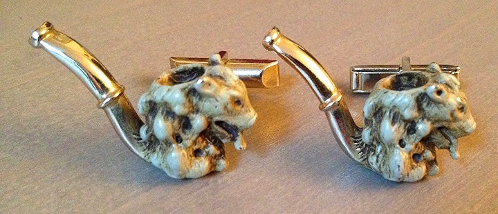 RARE Vintage SWANK Ceramic Mouse Pipe Cufflinks - Etsy