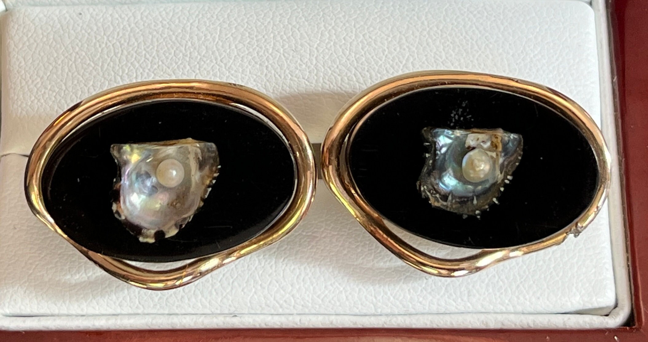Rare Vintage 1961 Swank Arts of the World Oyster and Pearl Cufflinks - Etsy