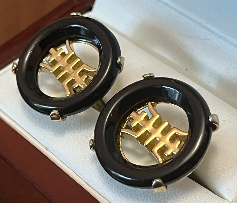 Rare Vintage 1960 Swank Arts of the World Onyx Symbol Cufflinks - Etsy