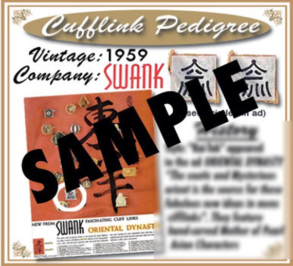 RARE Original Vintage SWANK Dynasty Mother of Pearl O… - Gem