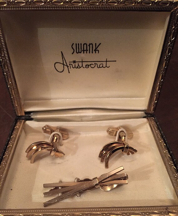 Beautiful Original Vintage Swank Modern Art Cufflink Set | Etsy