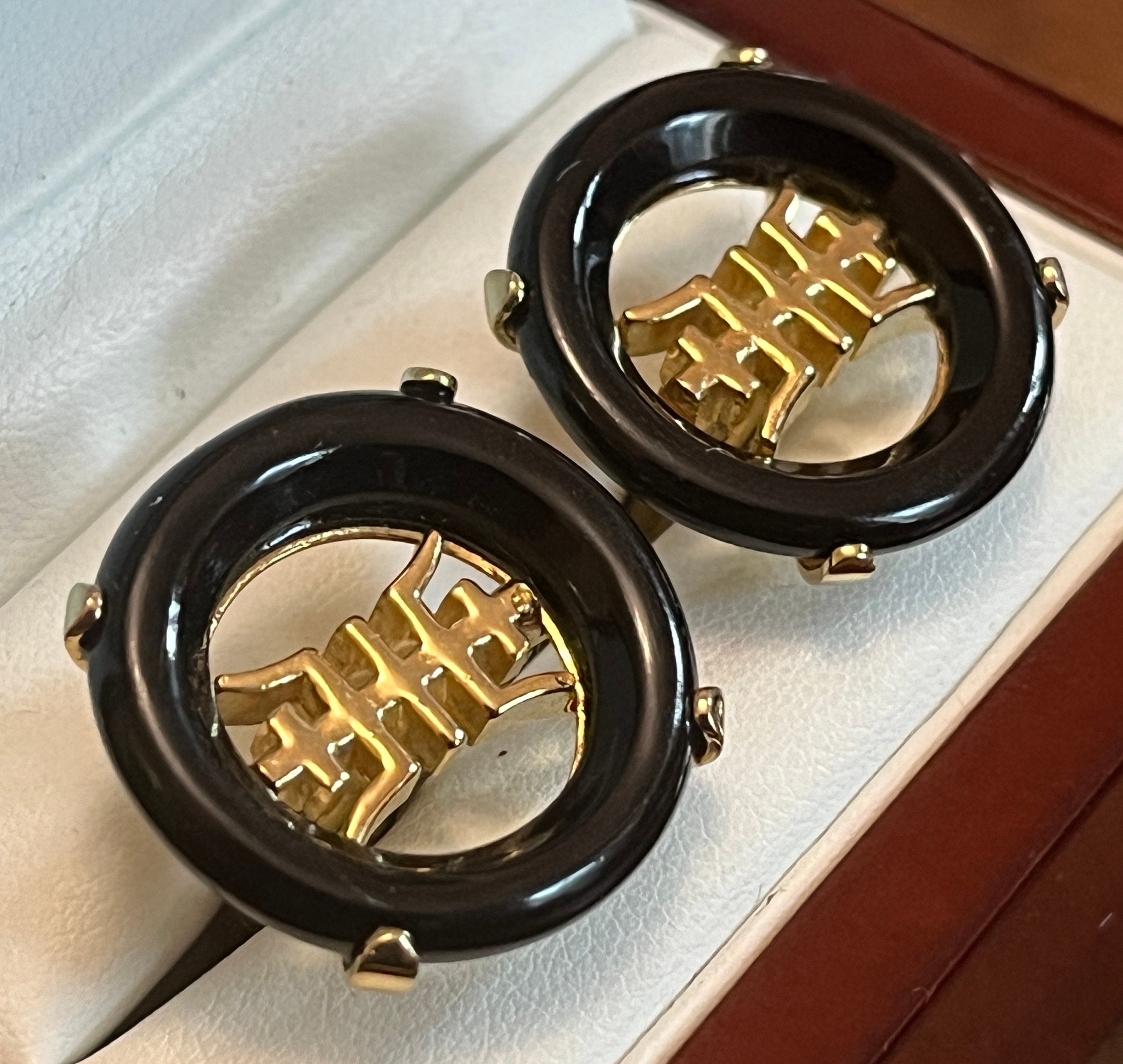 Rare Vintage 1960 Swank Arts of the World Onyx Symbol Cufflinks - Etsy