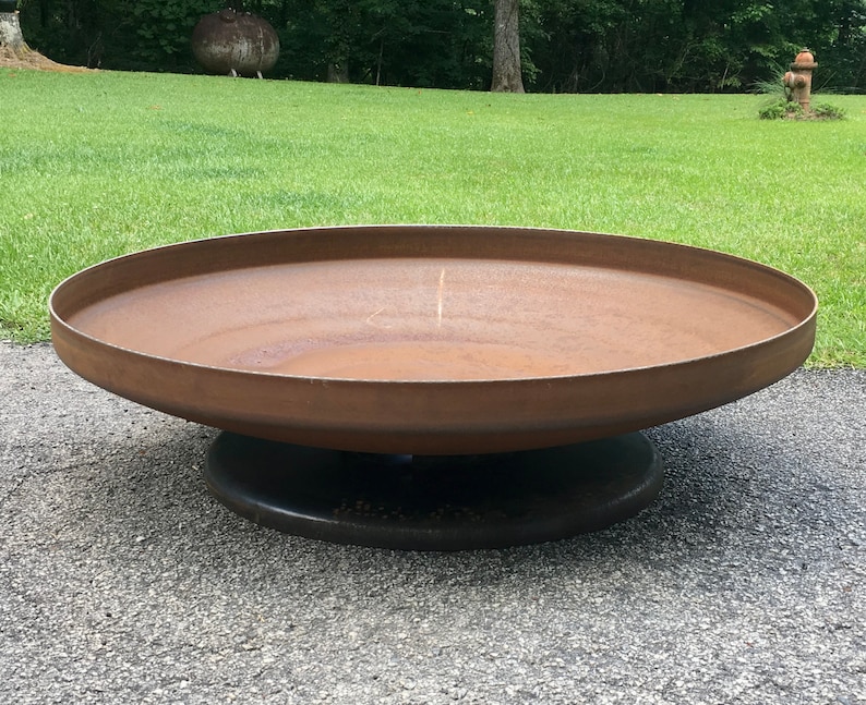48 Inch Shallow Depth Steel Fire Pit Custom Fire Pit - Etsy