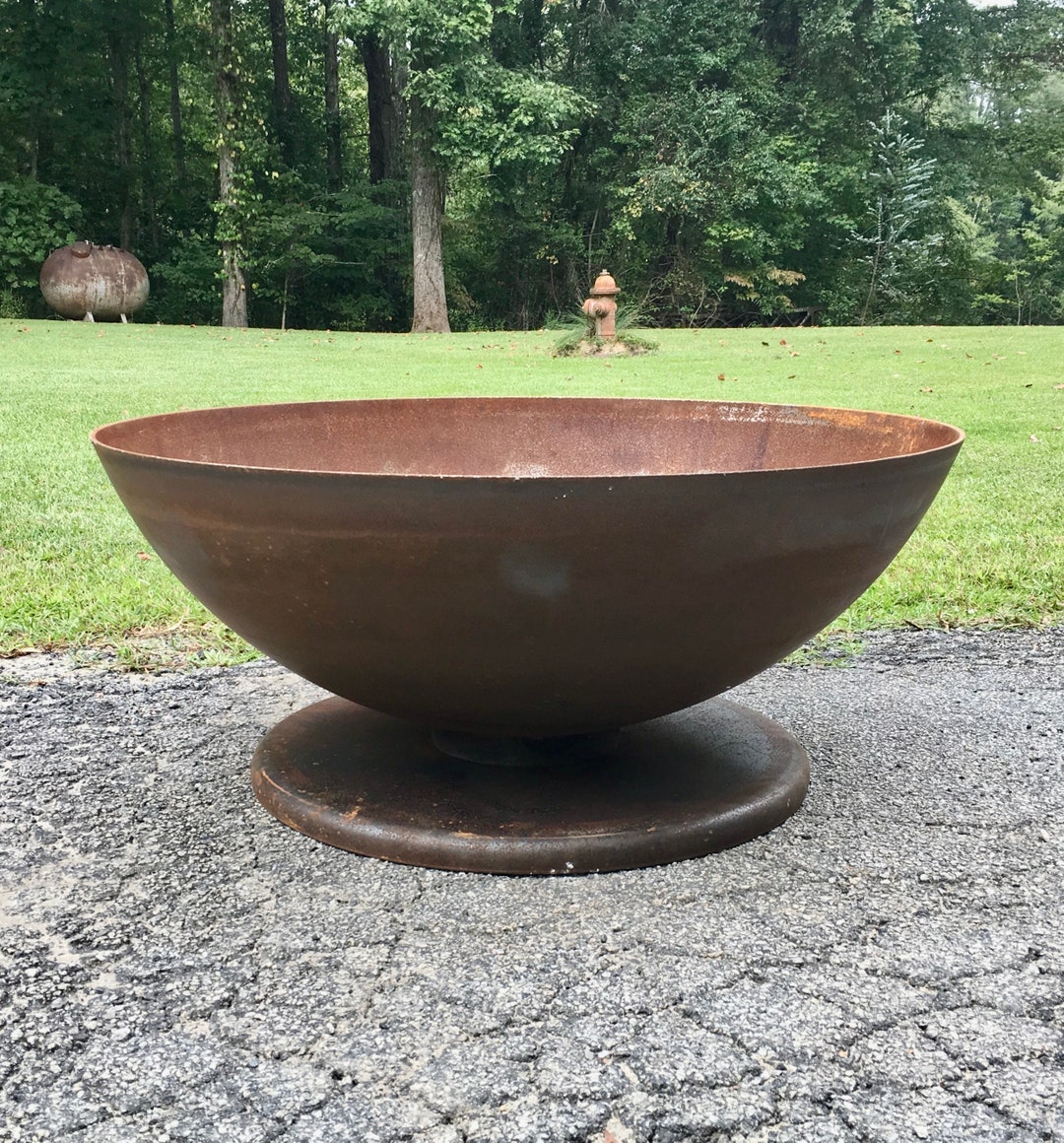 39 Inch Dome Shape Steel Fire Pit - Unique Shape - Custom Fire Pit ...