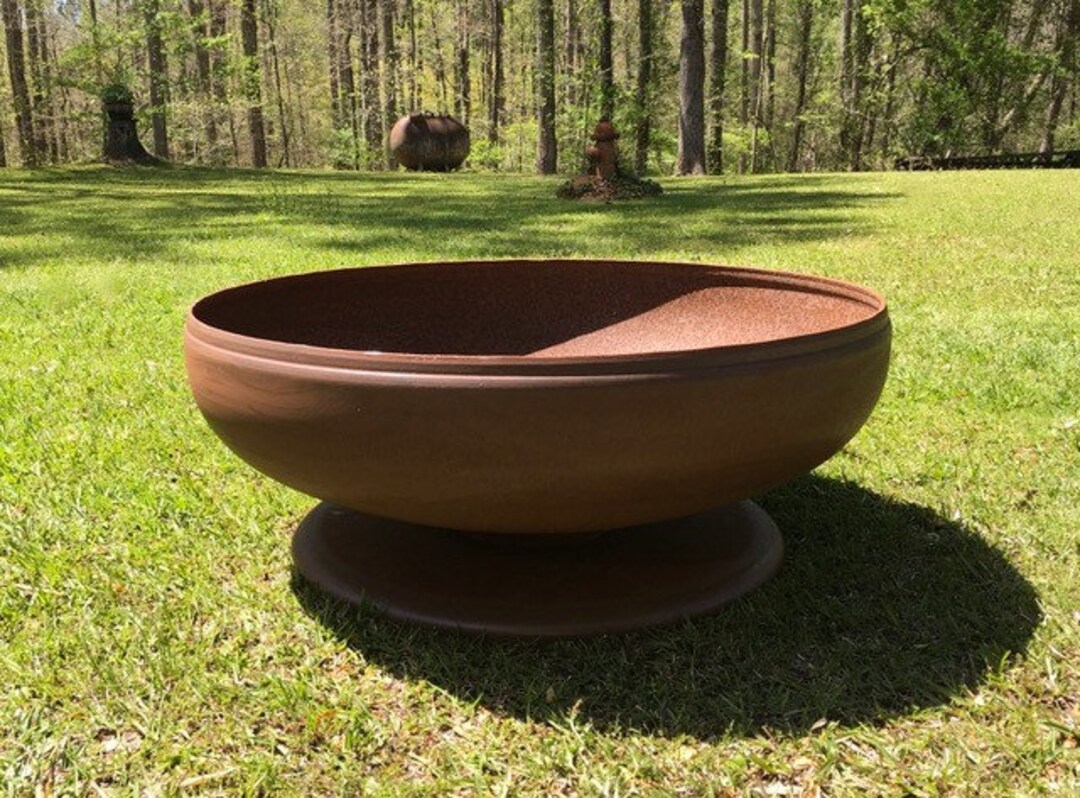 36 Inch Medium Depth Inset Edge Steel Fire Pit - Custom Fire Pit ...