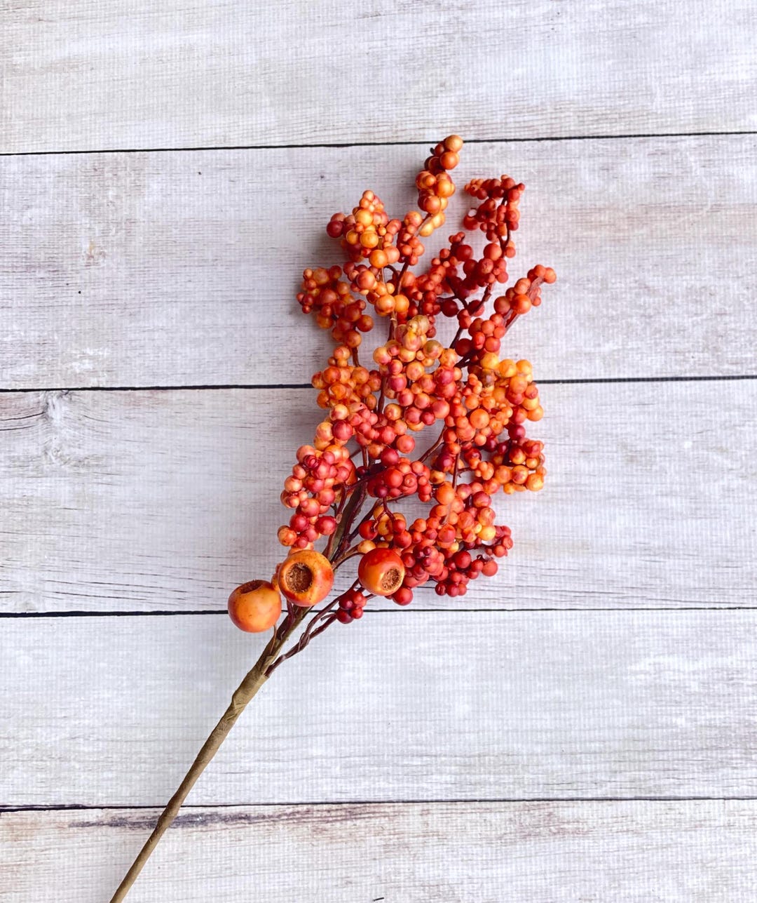 Fall Bittersweet Berry Stem, Faux Orange Berry, Farmhouse Decor - Etsy