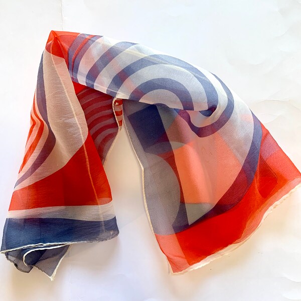 Red White Blue Scarf - Etsy