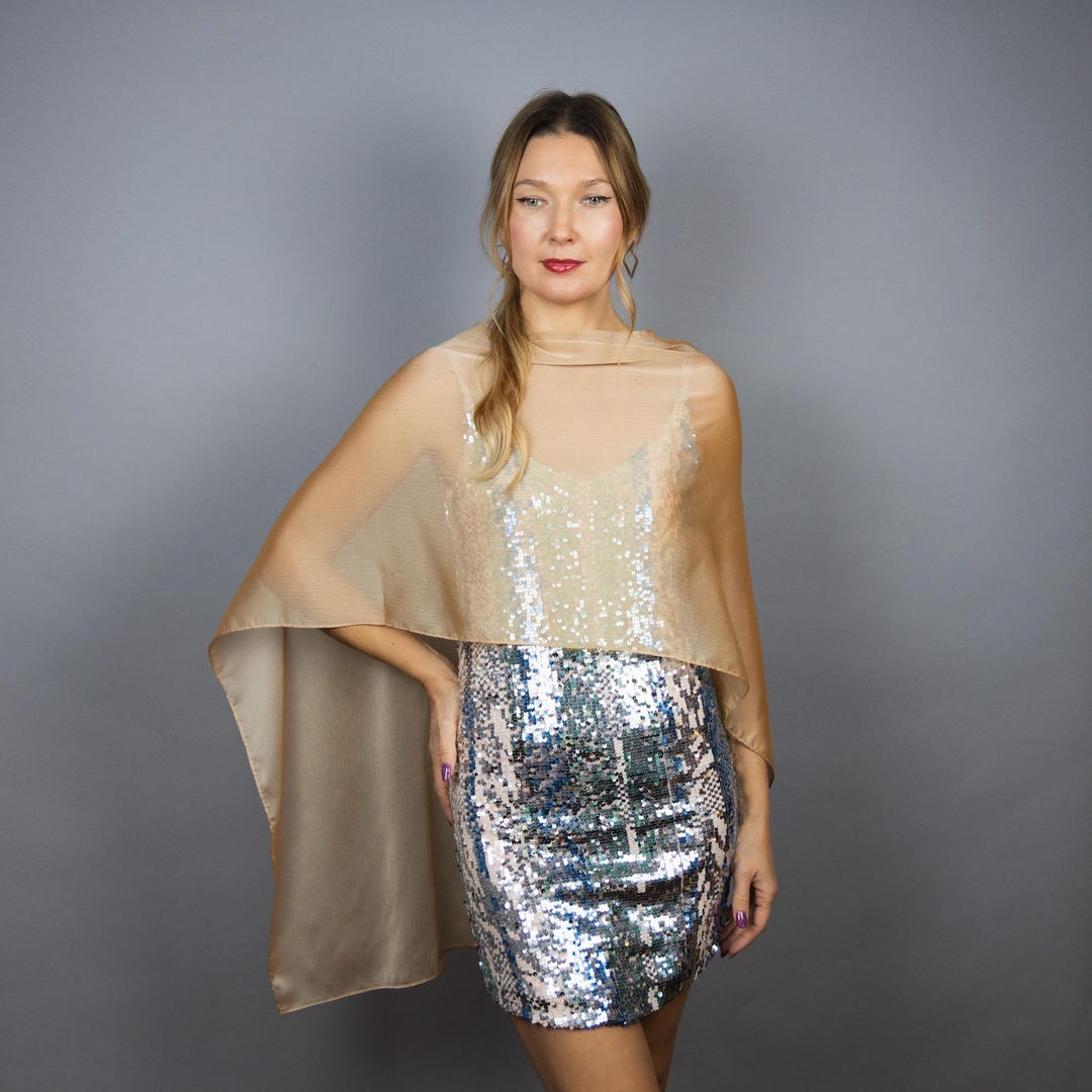 Gold Capelet Gold Shrug Gold Greek Style Wrap Sheer Greek Cape Sheer ...