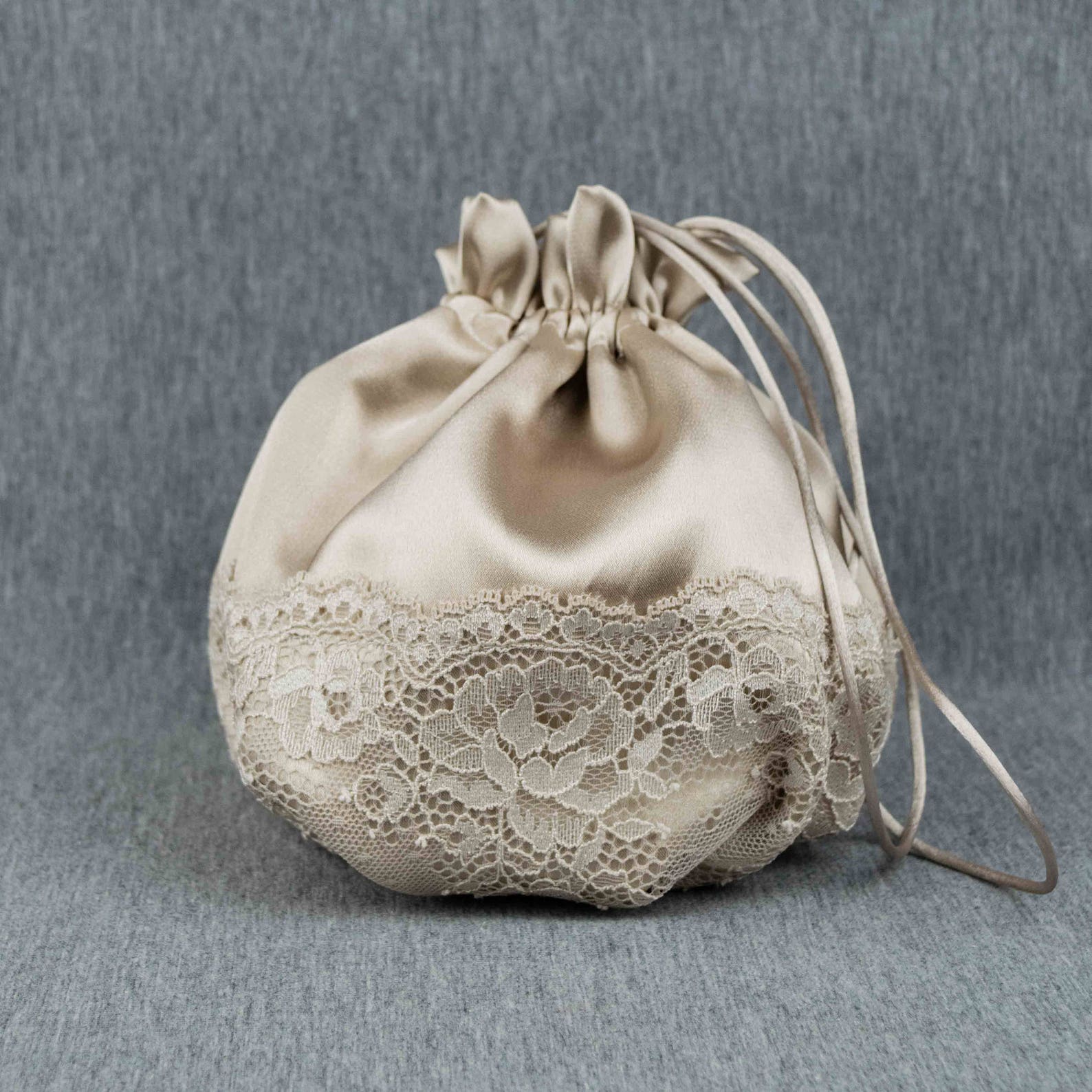 Satin Bag Purse Champagne Beige Ecru Cream for Your Wedding or ...
