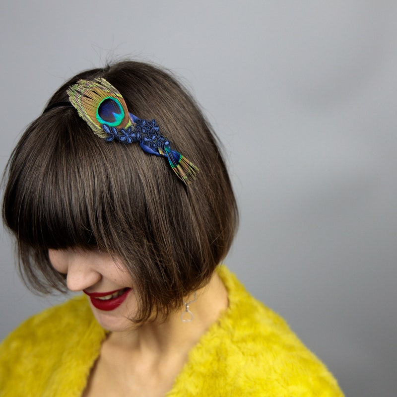 Peacock Headband - Etsy