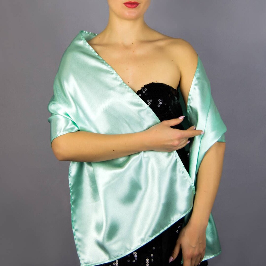 Mint Turquoise Green Wrap Shawl Bolero Shrug Spring Summer Wedding ...