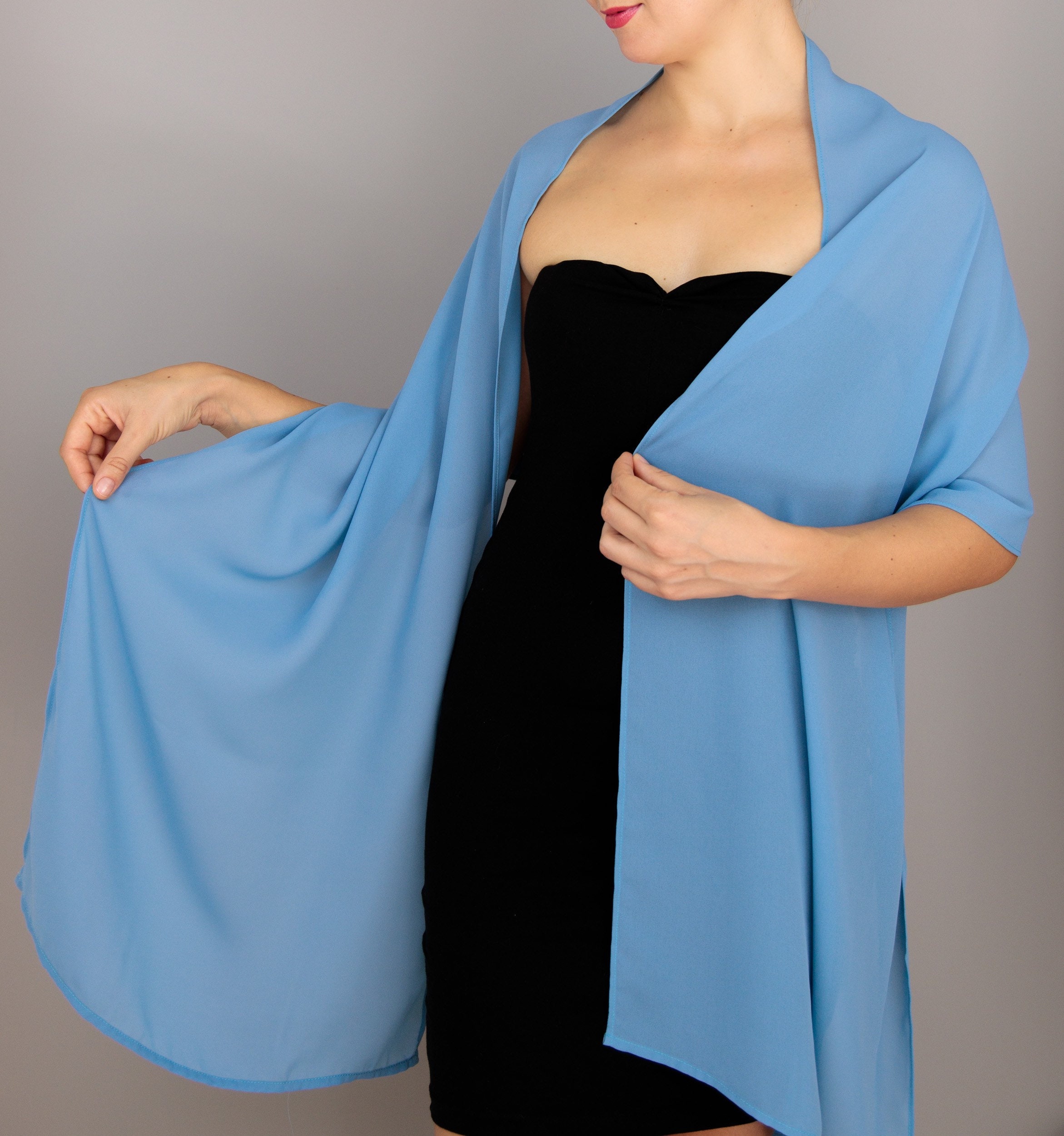 Chiffon wrap shawl bolero Winter wedding shrug elegant | Etsy