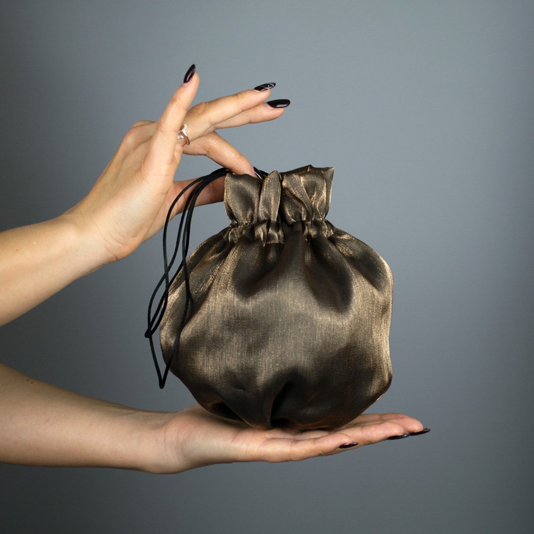 Satin Bag Wedding Shrug Accessory 180 X 40 Cm Brown Bronze Coffee ...