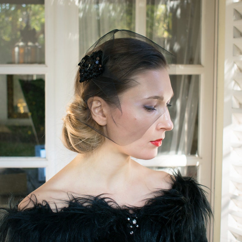 Birdcage Veil / Russian Veil /classical Bridal Veil Black O - Etsy