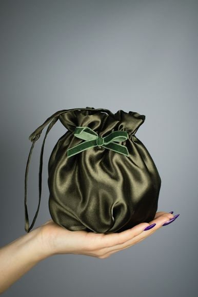 Satin wrap and bag purse Khaki Brown wrap shawl bolero summer | Etsy