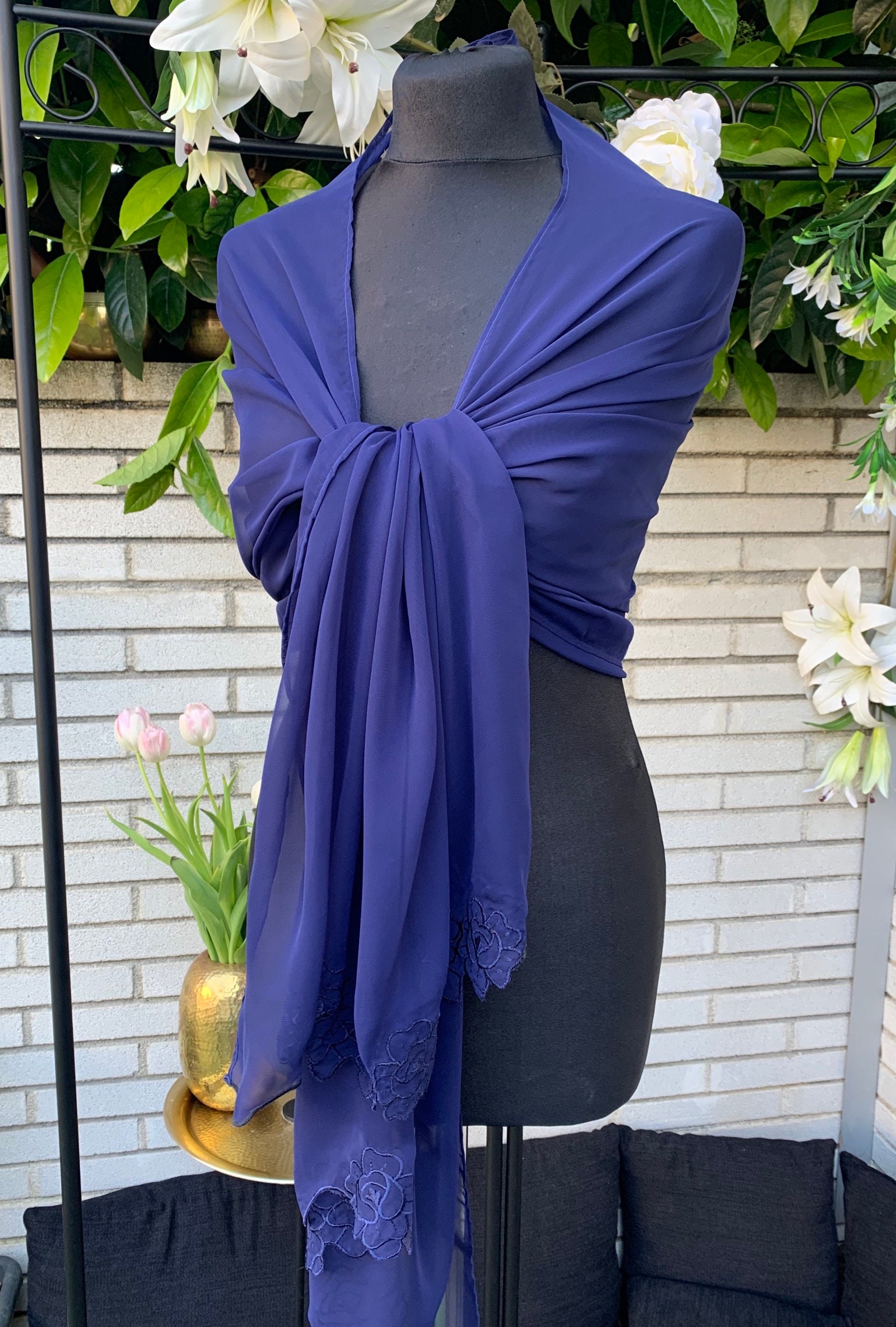 Chiffon Wrap Shawl Bolero Winter Wedding Shrug Elegant | Etsy