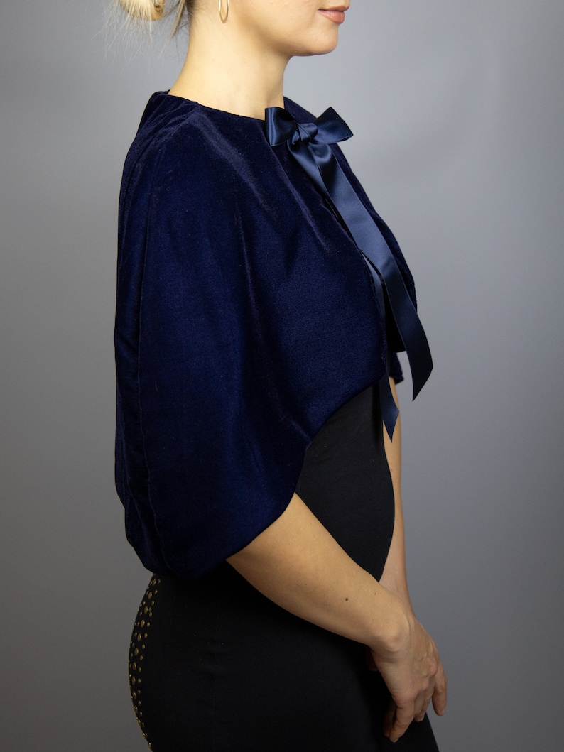 Velvet Velour Capelet Cape Wrap Wedding Shrug Different Cape - Etsy