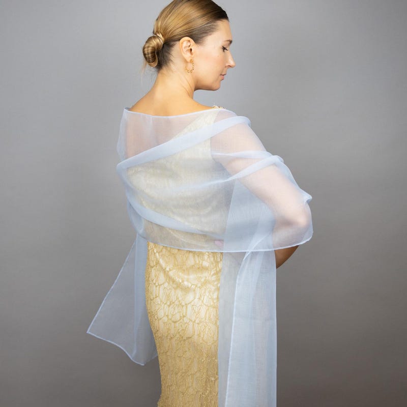 Light Gold Organza Shawl - Etsy