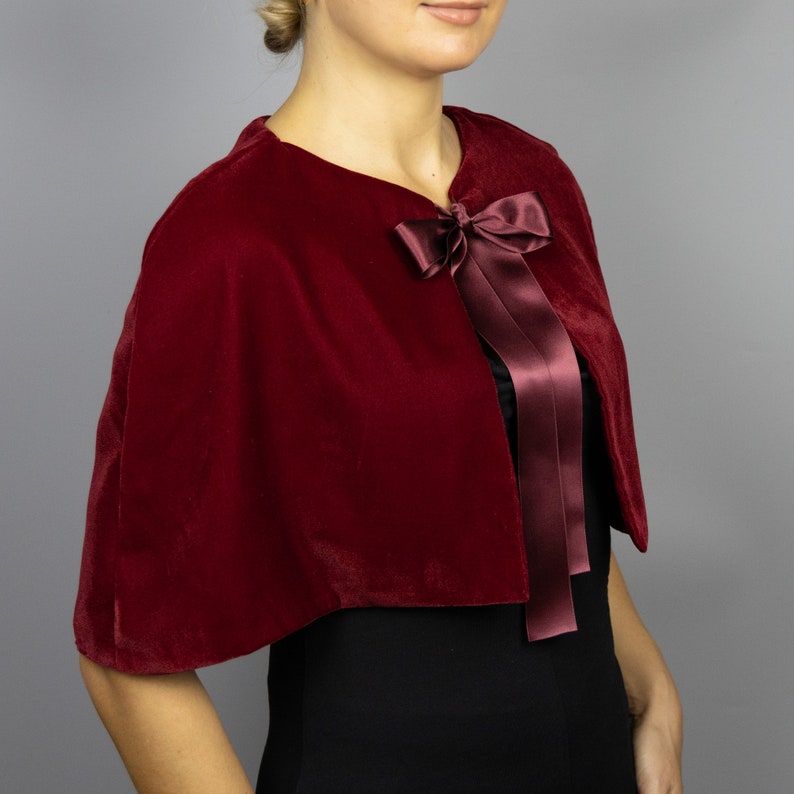 Black Velvet Velour Capelet Cape Wrap Wedding Shrug different - Etsy